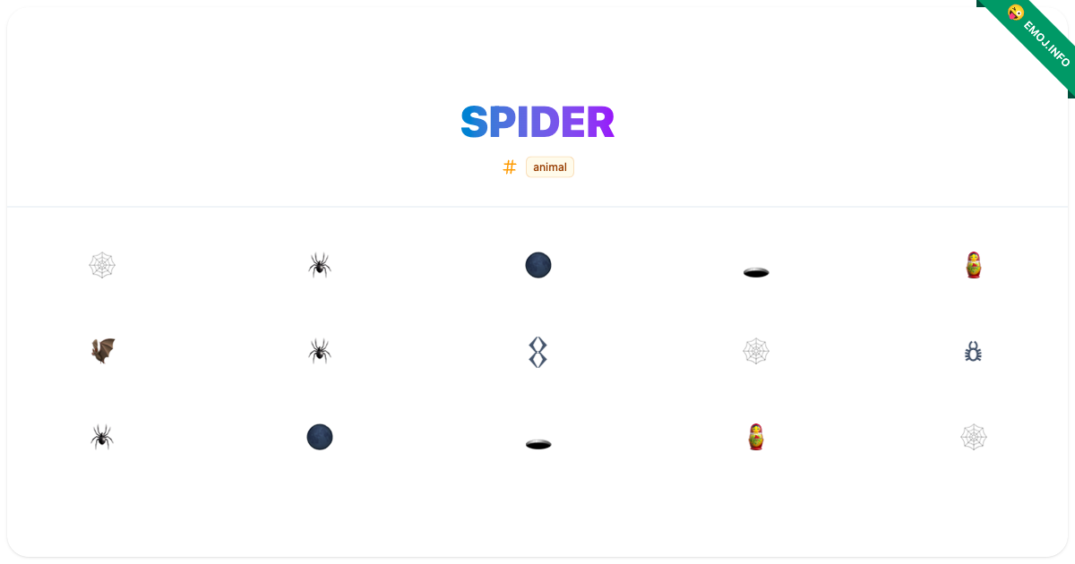 Spider Emojis 🕸️ 🕷️ 🌑 | Meaning, Copy & Paste