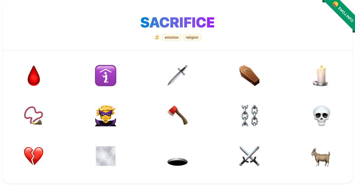 Sacrifice Emojis 🩸 🛐 🗡️ | Meaning, Copy & Paste