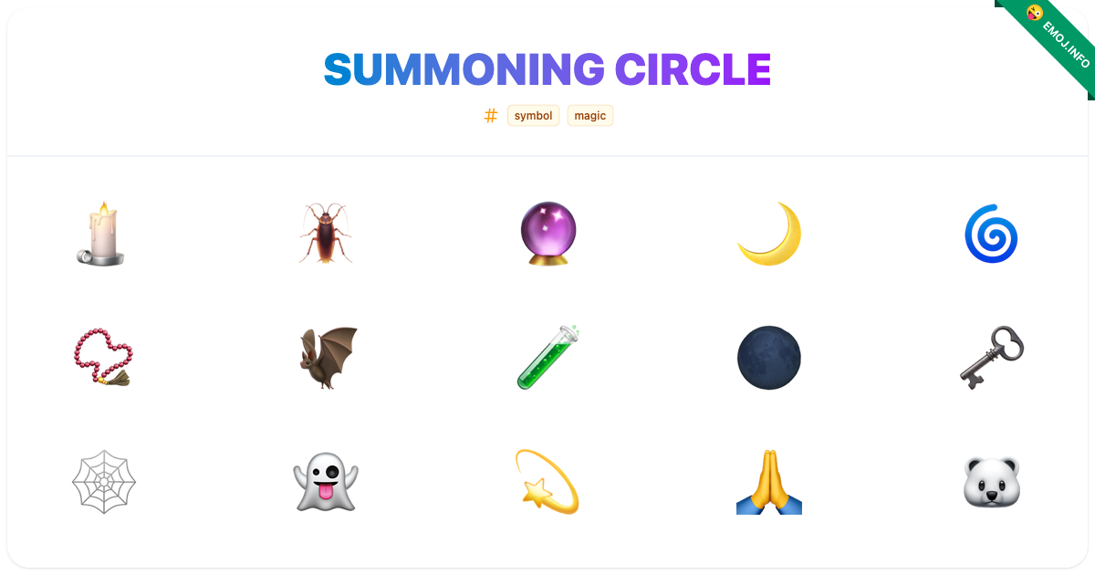 Summoning Circle Emojis 🕯️ 🪳 🔮 | Meaning, Copy & Paste