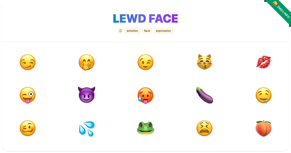 Lewd Face Emojis 😏 🤭 😉 | Meaning, Copy & Paste