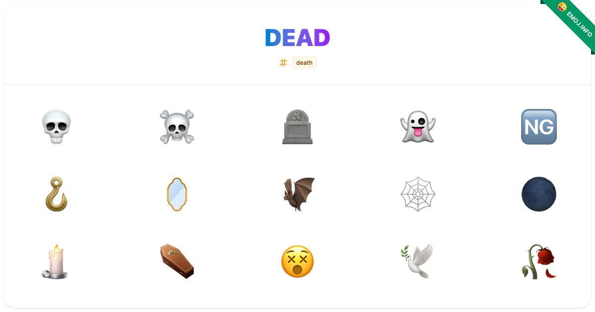 Dead Emojis 💀 ☠️ 🪦 | Meaning, Copy & Paste