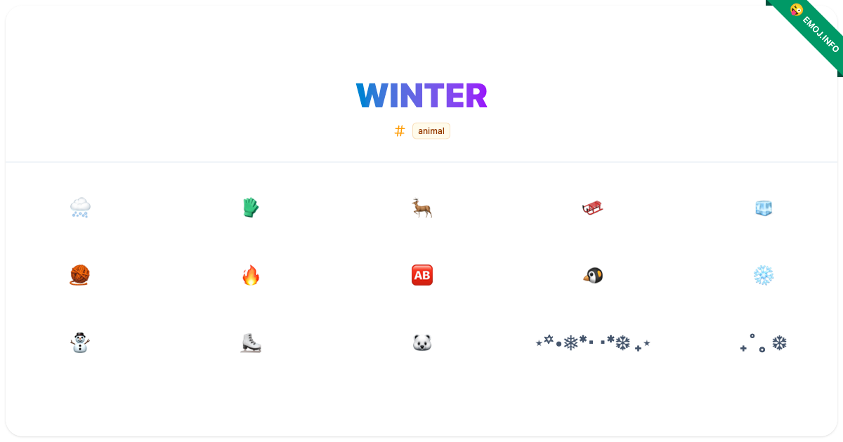 Winter Emojis 🌨️ 🧤 🦌 | Meaning, Copy & Paste