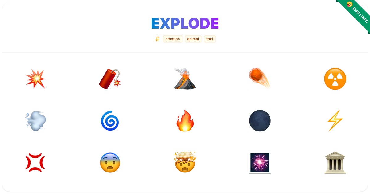 Explode Emojis 💥 🧨 🌋 | Meaning, Copy & Paste