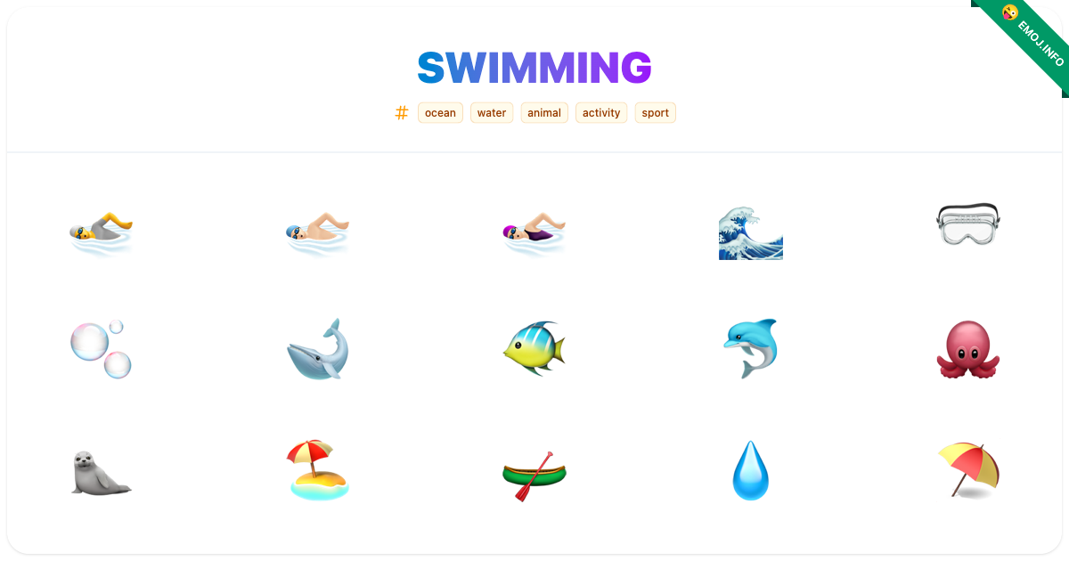 Swimming Emojis 🏊 🏊🏻‍♂️ 🏊🏻‍♀️ | Meaning, Copy & Paste