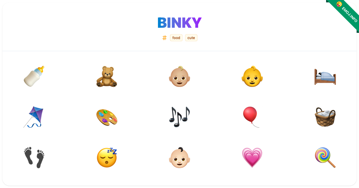 Binky Emojis 🍼 🧸 👶🏼 | Meaning, Copy & Paste