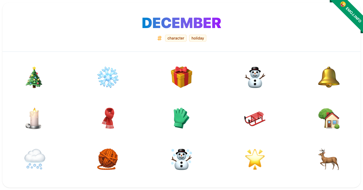 December Emojis 🎄 ️ 🎁 | Meaning, Copy & Paste