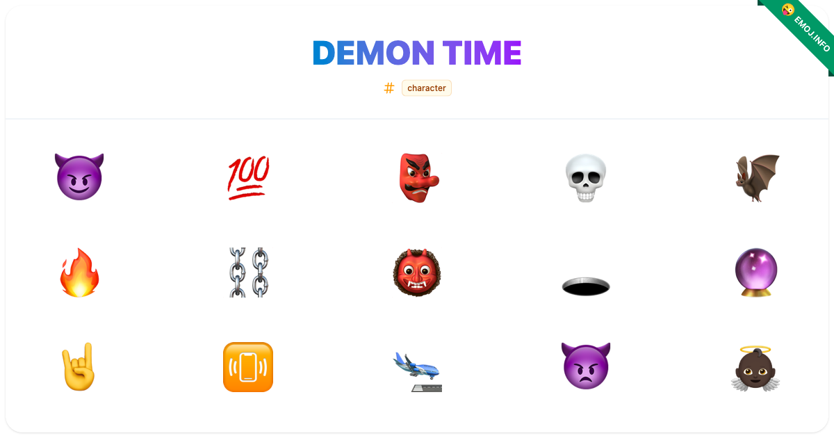 Demon Time Emojis 😈 💯 👺 | Meaning, Copy & Paste