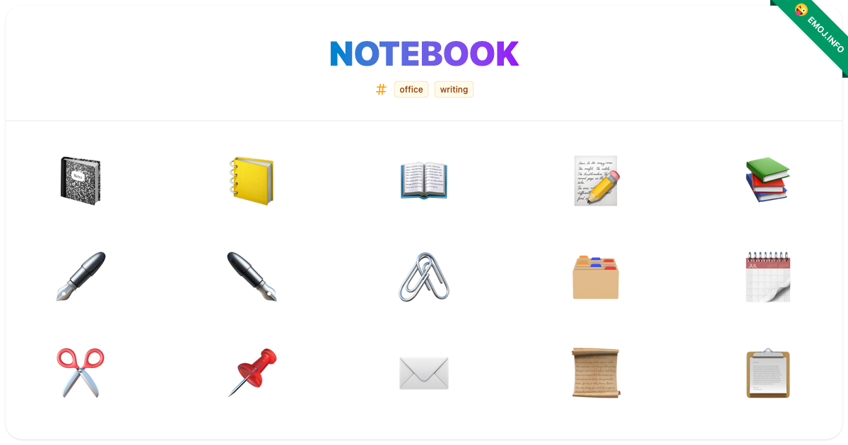 Notebook Emojis 📓 📒 📖 | Meaning, Copy & Paste