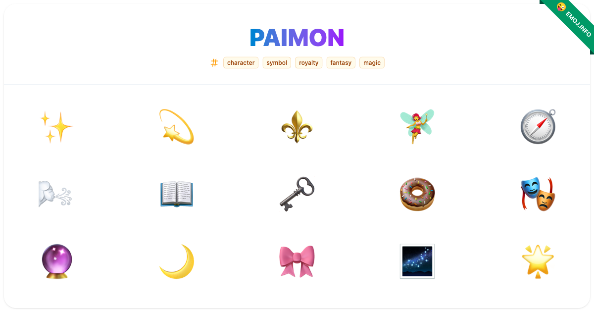 Paimon Emojis 💫 ⚜️ | Meaning, Copy & Paste