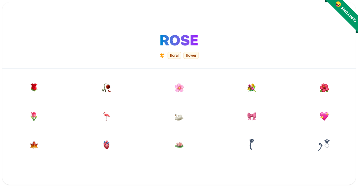 Rose Emojis 🌹 🥀 🌸 | Meaning, Copy & Paste