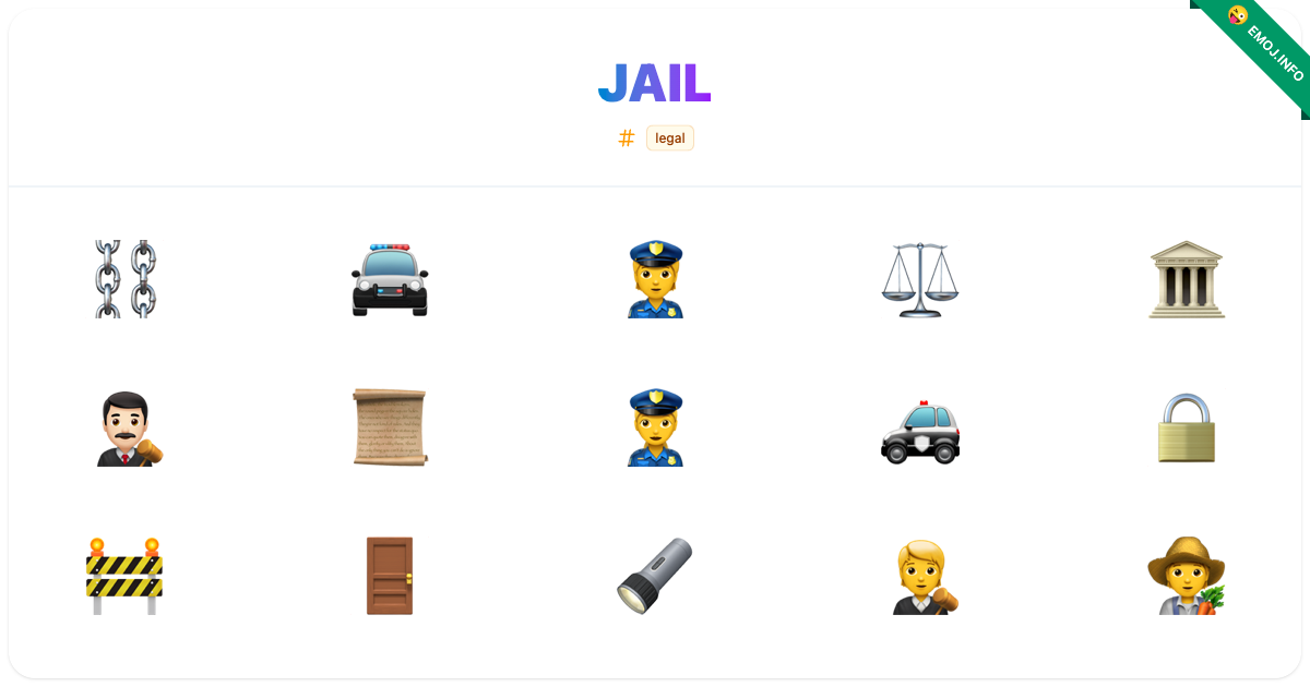 Jail Emojis ⛓️ 🚔 👮 | Meaning, Copy & Paste