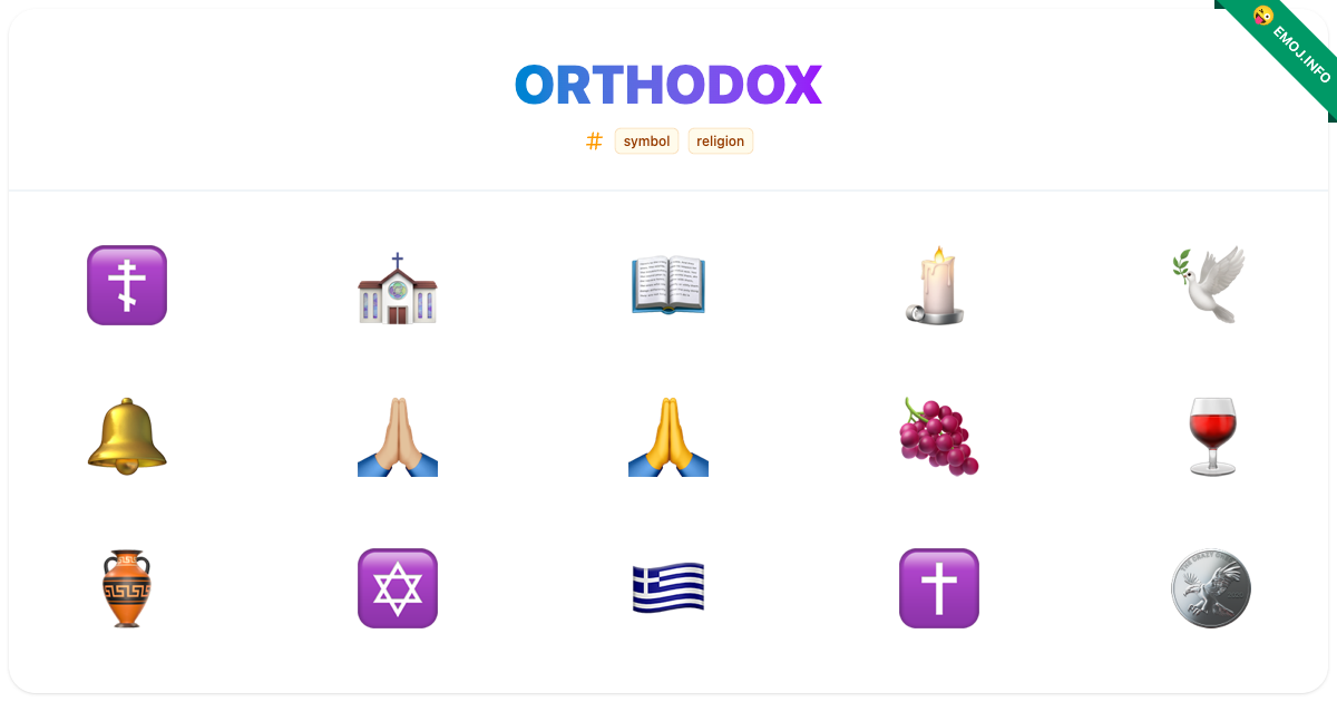 Orthodox Emojis ☦️ ⛪ 📖 | Meaning, Copy & Paste