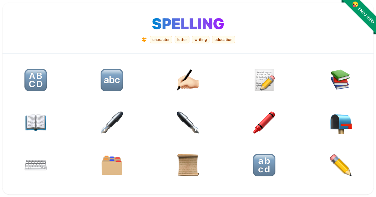 Spelling Emojis 🔠 🔤 🏻 | Meaning, Copy & Paste